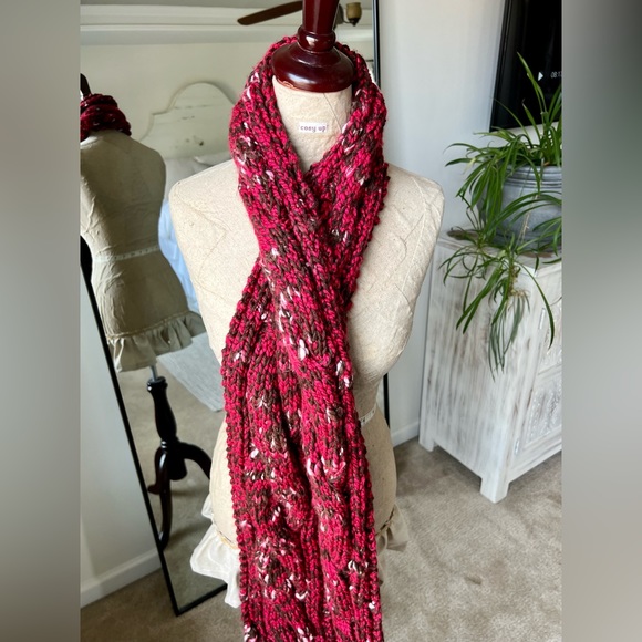 Accessories | Beautiful Handmade Crochet Red Chunky Scarf | Poshmark